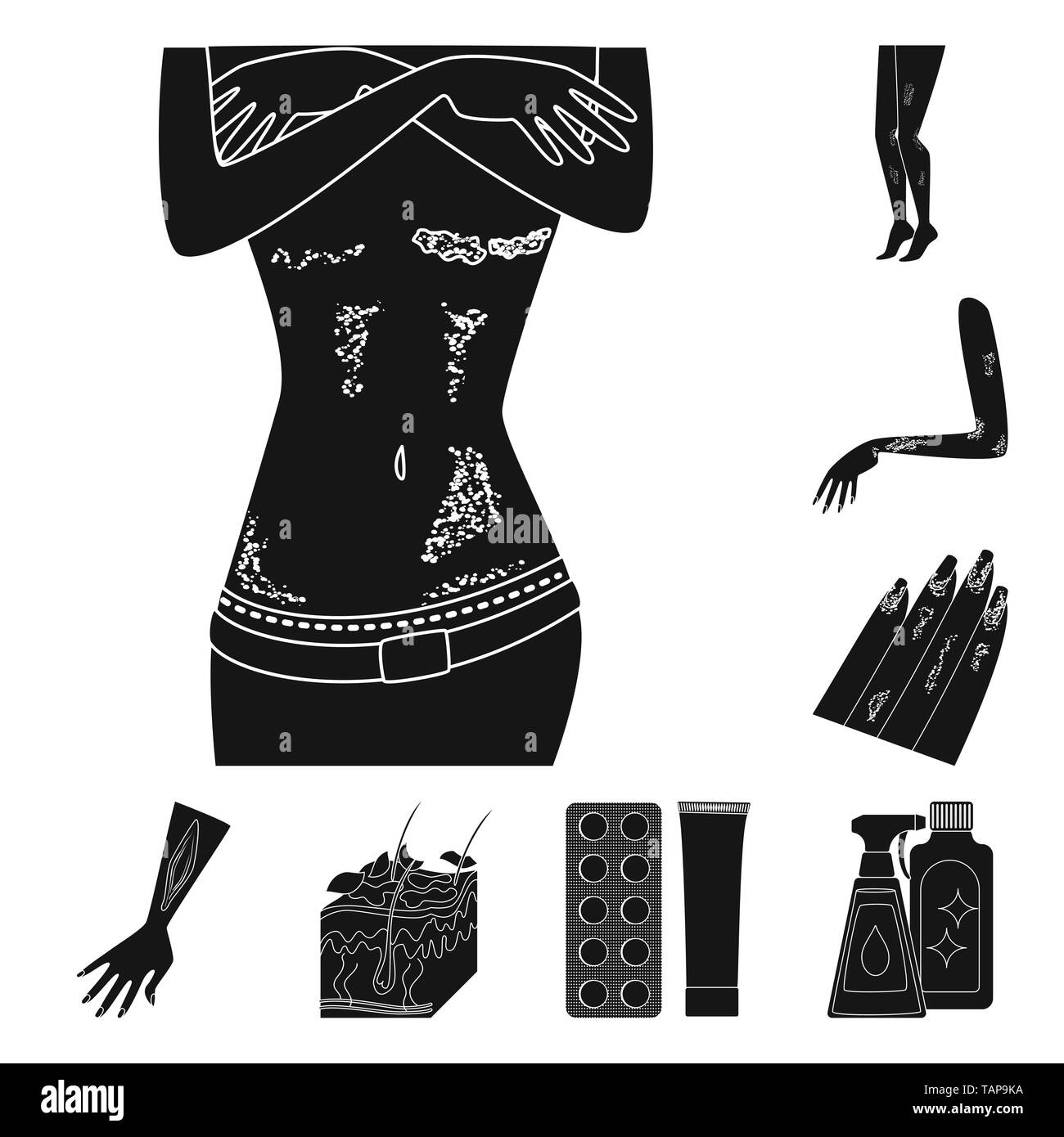 Vector illustration of healthcare and medical logo. Set of healthcare ...