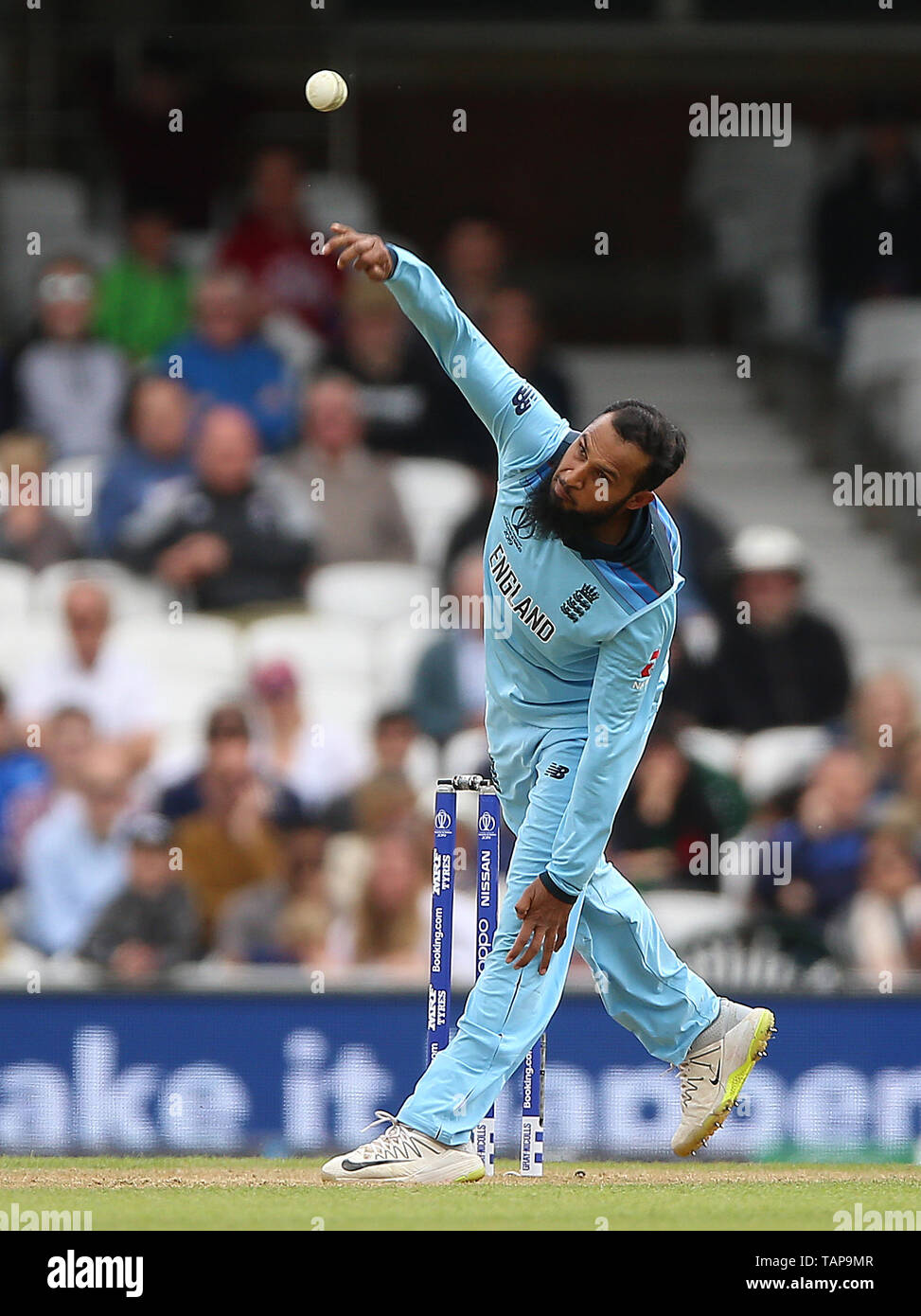 England's Adil Rashid during the ICC Cricket World Cup Warm up match at ...