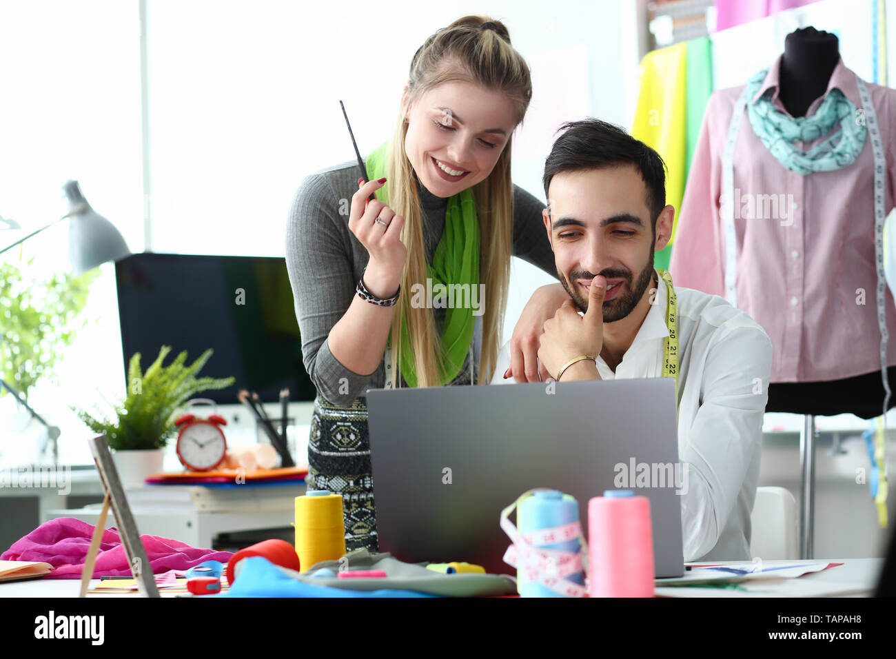 Computer Technology in Sewing Fashion Needlecraft Stock Photo - Alamy