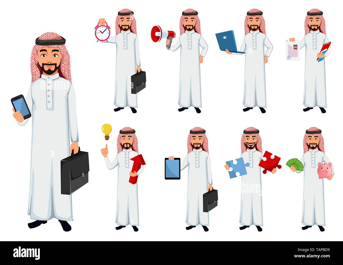 Happy handsome middle eastern Stock Vector Images - Alamy