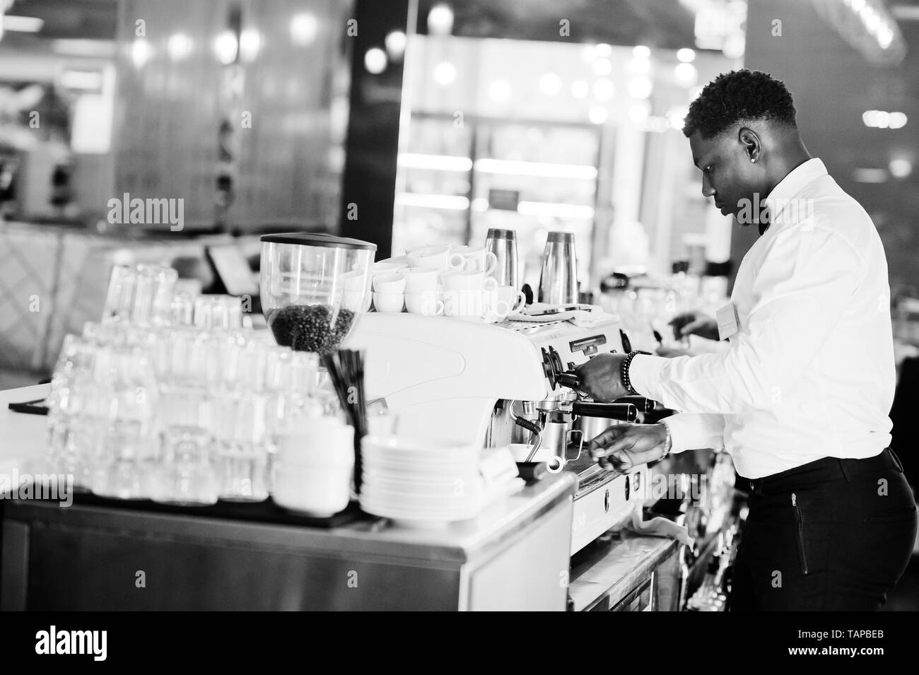 Bartender barista Black and White Stock Photos & Images - Alamy