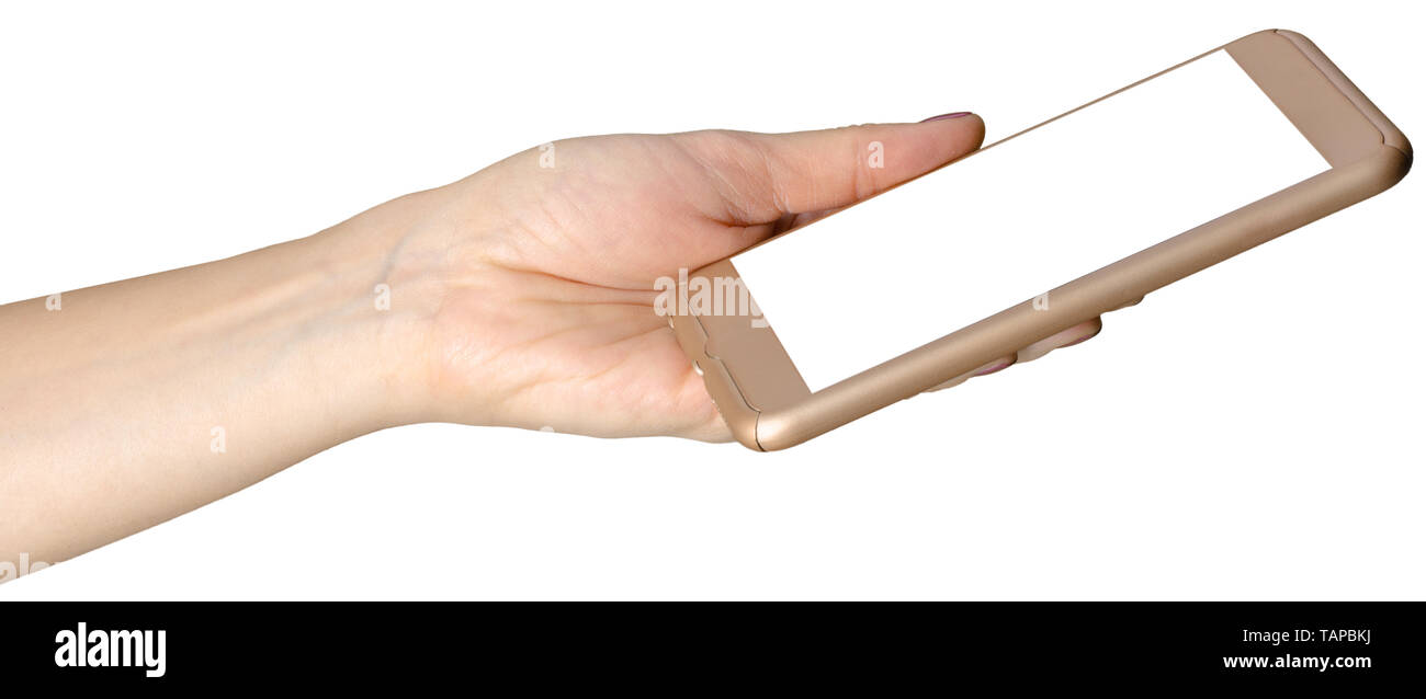 mobile phone isolated on white background Stock Photo - Alamy