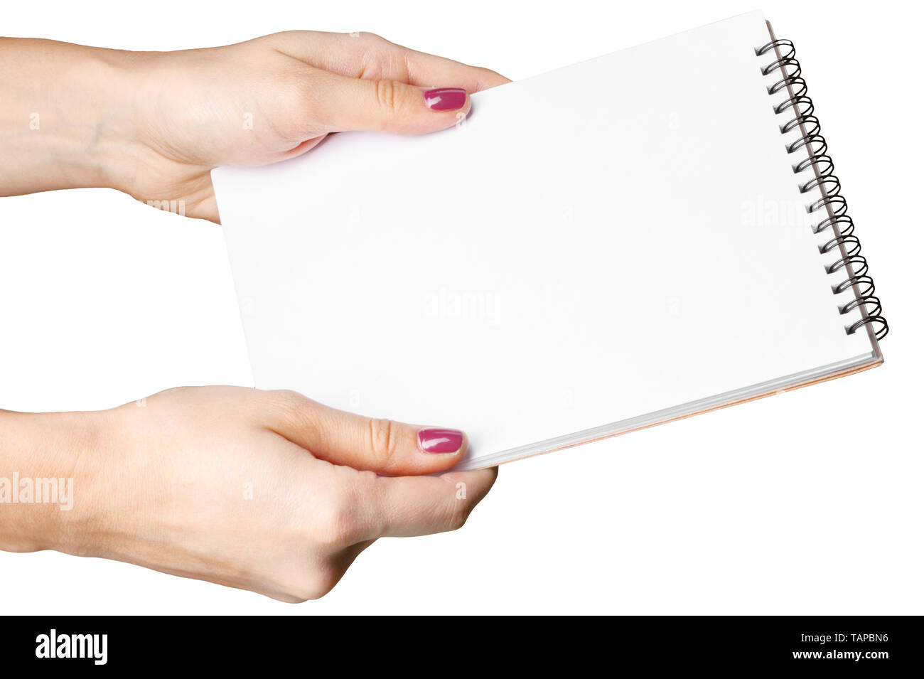 blank notepad isolated on white background Stock Photo - Alamy