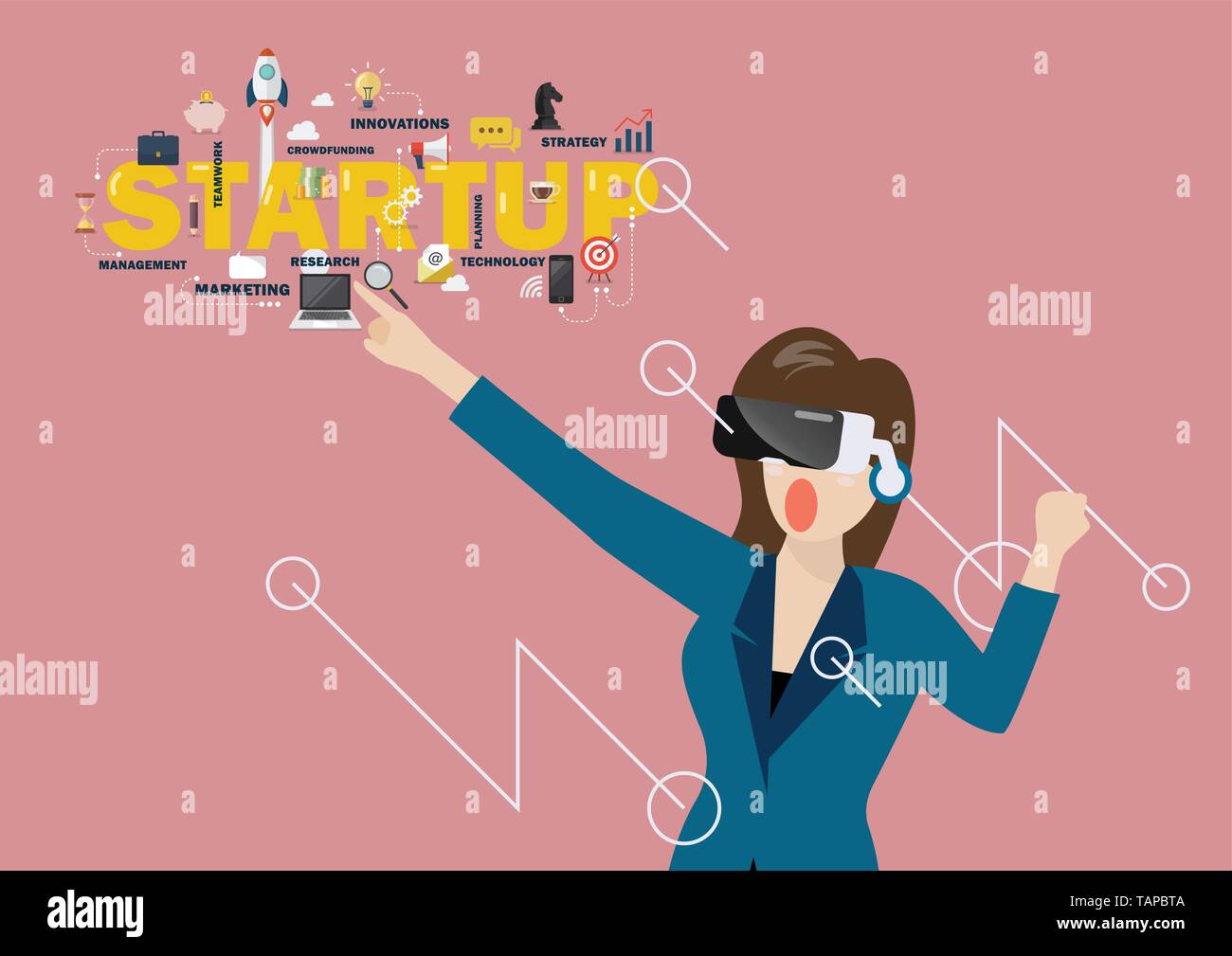 Vr headset vector vectors hi-res stock photography and images - Alamy
