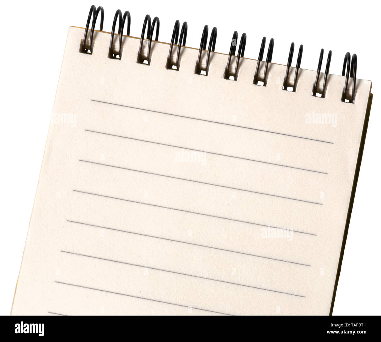blank notepad isolated on white background Stock Photo - Alamy