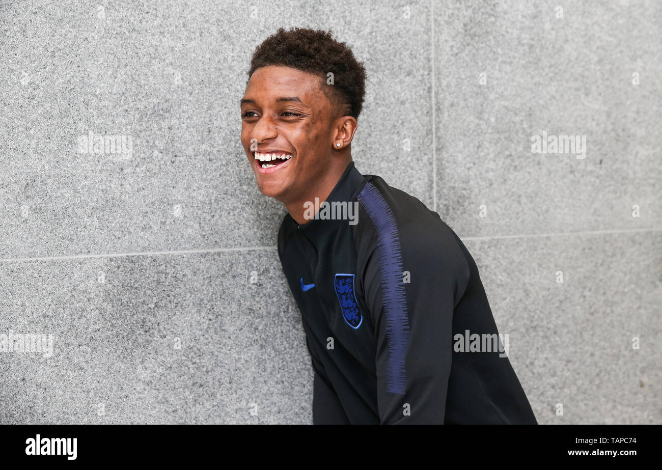 England under 21's Demarai Gray poses for a photo at St George's Park ...