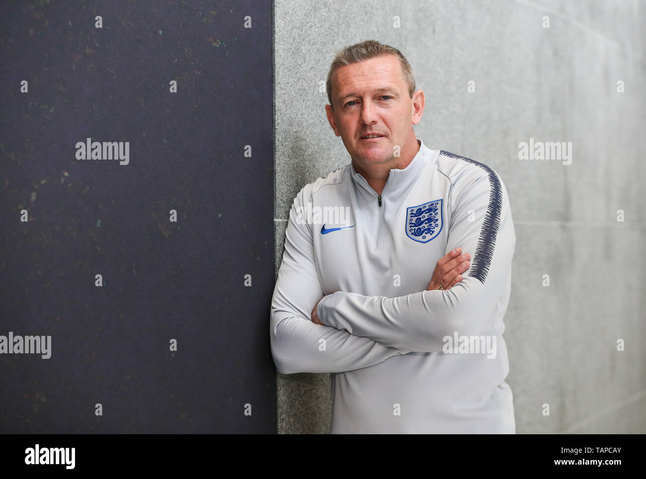 England under 21 manager Aidy Boothroyd poses for a photo at St George ...
