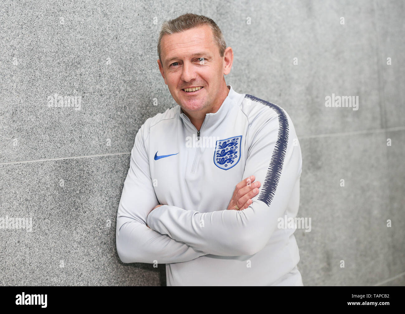 England under 21 manager Aidy Boothroyd poses for a photo at St George ...