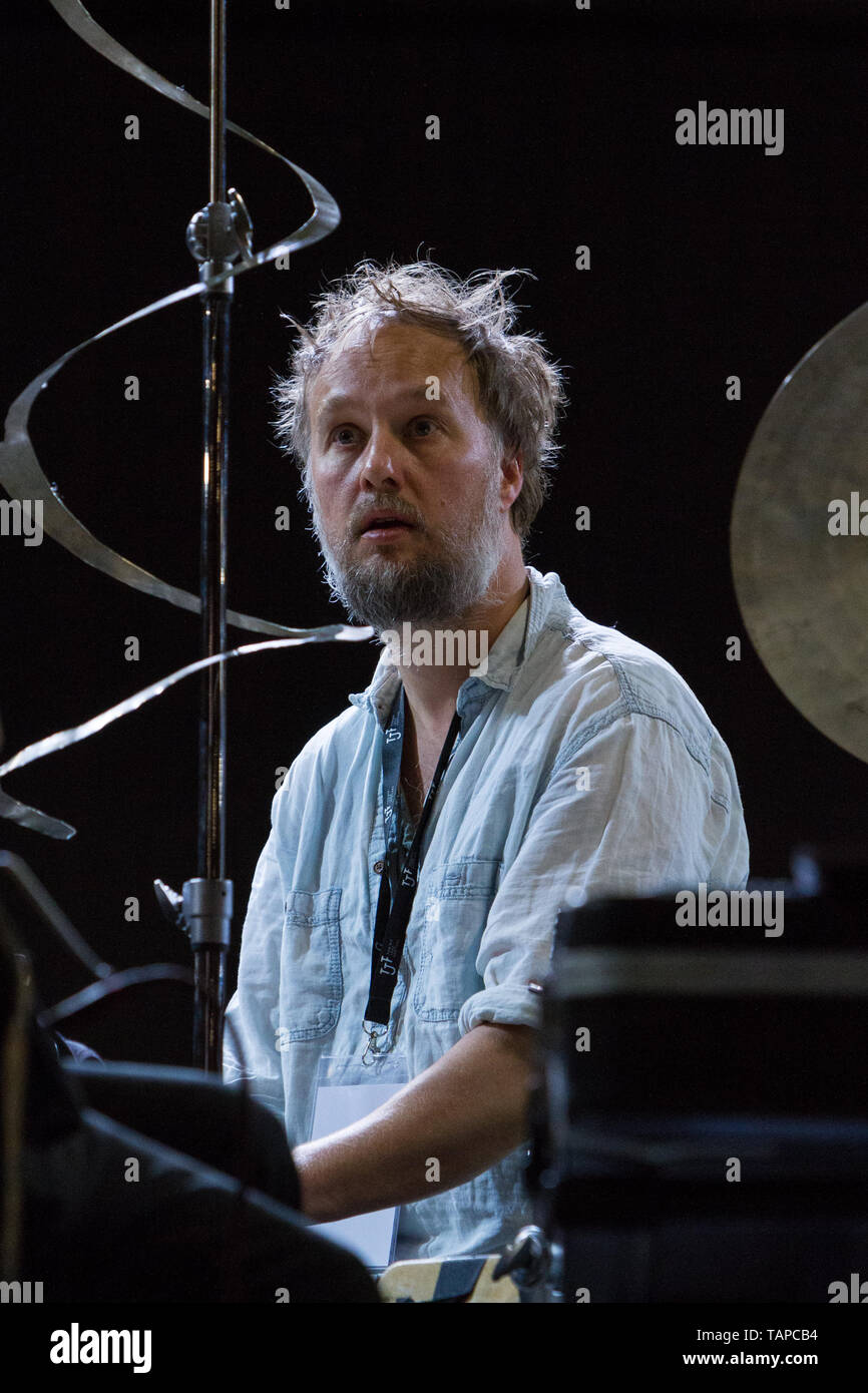 Norwegian drummer Wetle Holte on stage during 2019 Torino Jazz Festival ...