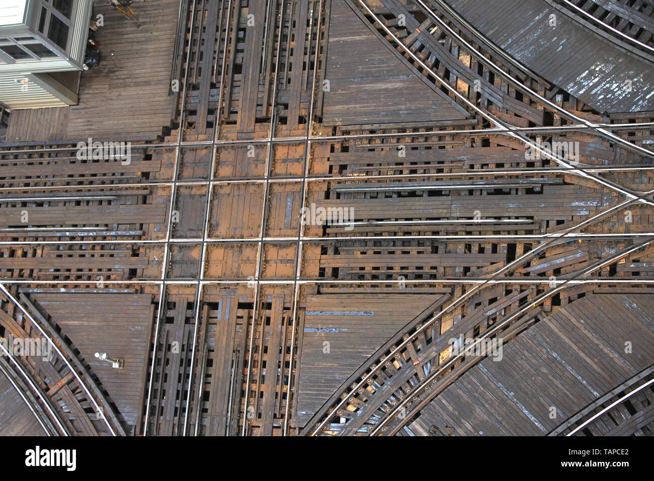 Chicago CTA L Tracks in downtown Loop, Chicago, Illinois, USA Stock ...