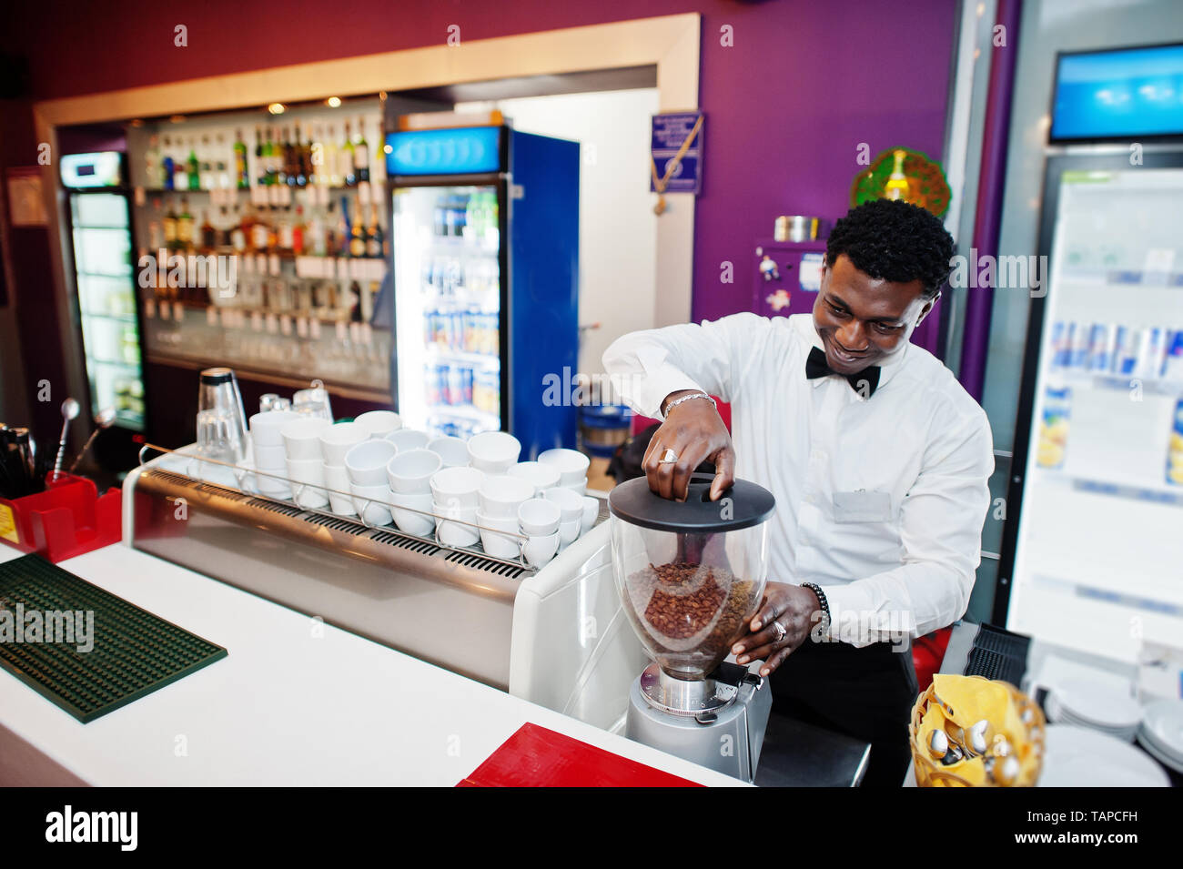 African american bartender using hi-res stock photography and images ...