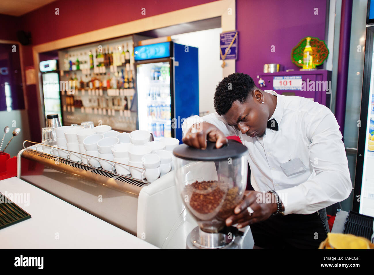 African american bartender using hi-res stock photography and images ...
