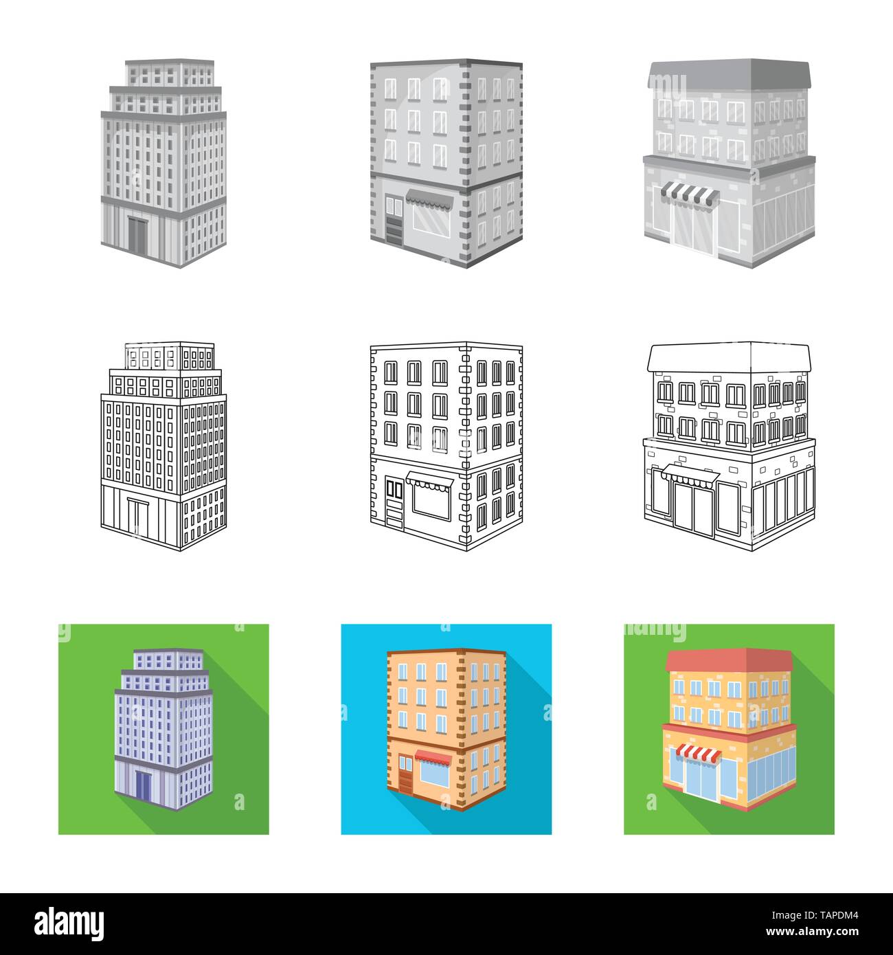 Vector design of construction and building icon. Set of construction ...