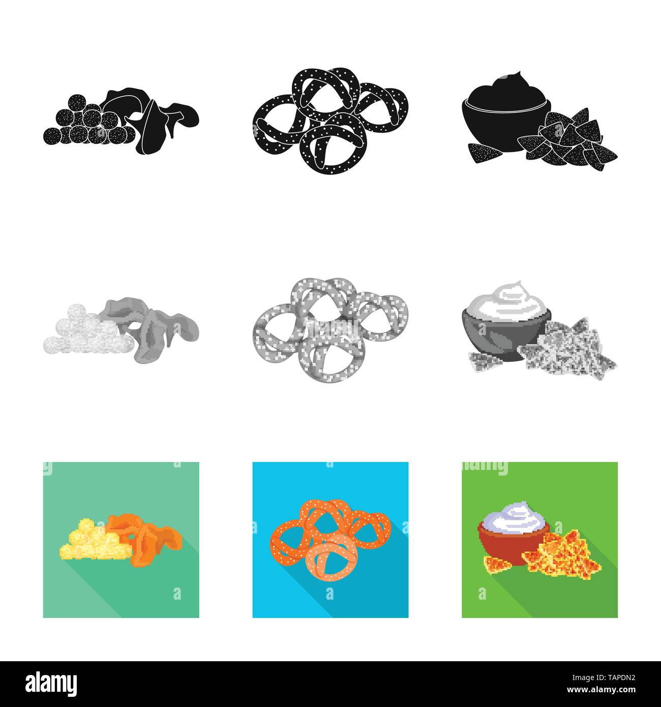 Isolated object of taste and seasonin logo. Collection of taste and ...