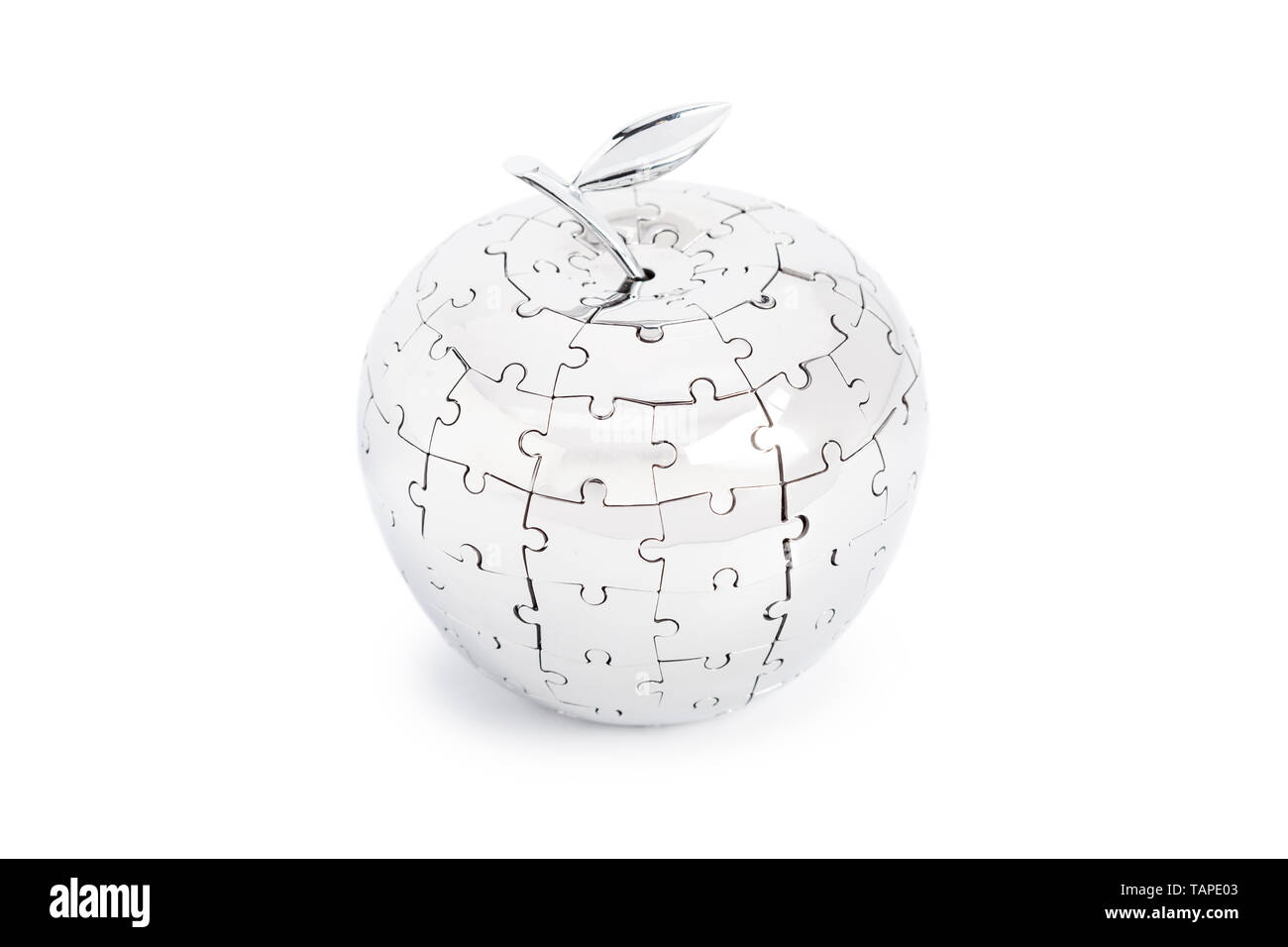 Puzzle Apple isolated on white Stock Photo - Alamy