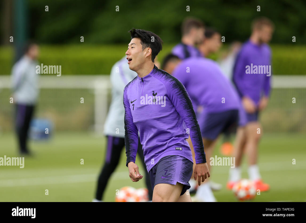 Tottenham Hotspur's Son Heung-min during the training session at ...