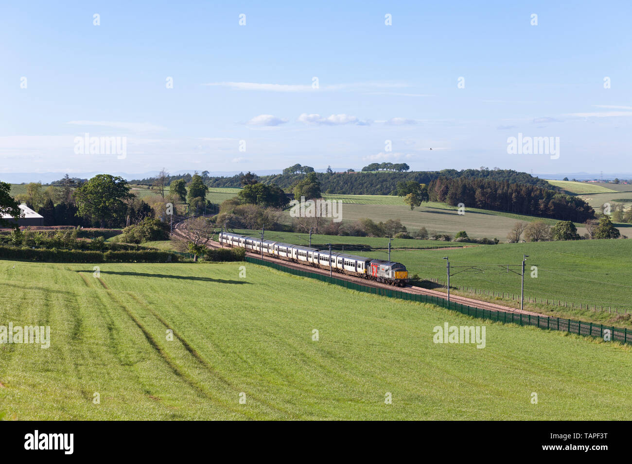 Rail Operations Group class 37 diesel locomotive on the west coast main ...