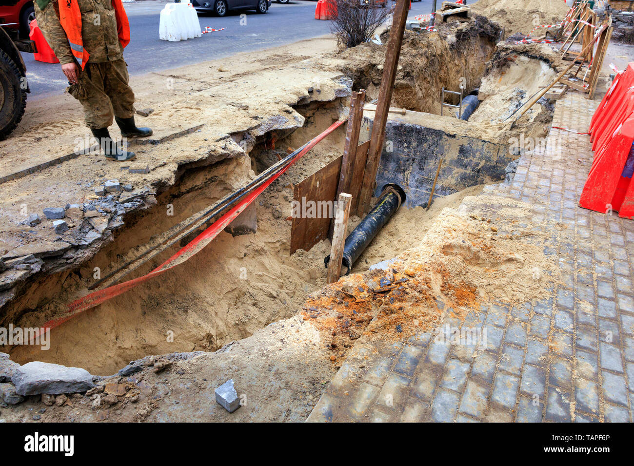 Pavement trench hi-res stock photography and images - Alamy