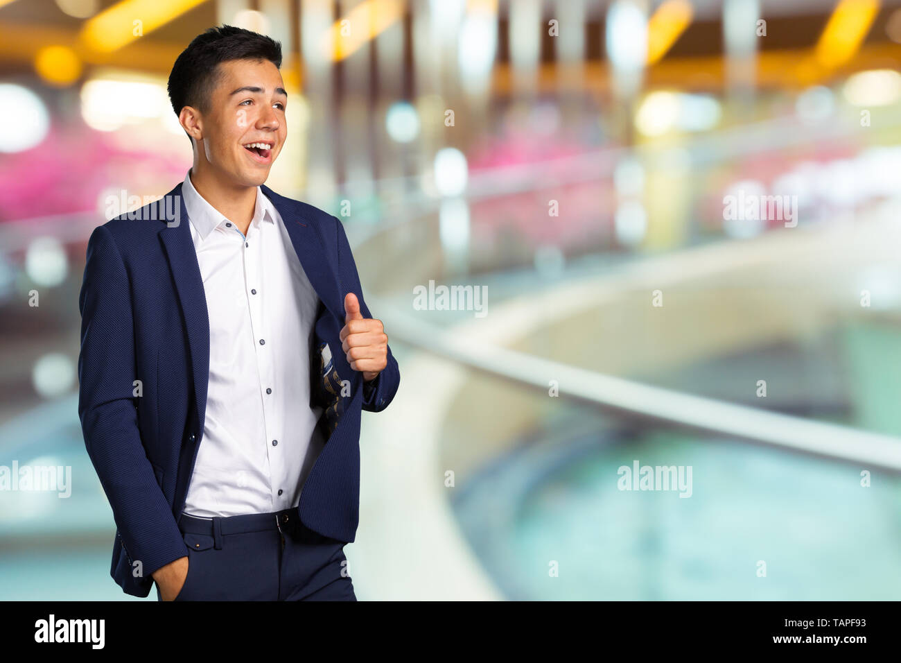 Happy smart business man Stock Photo - Alamy