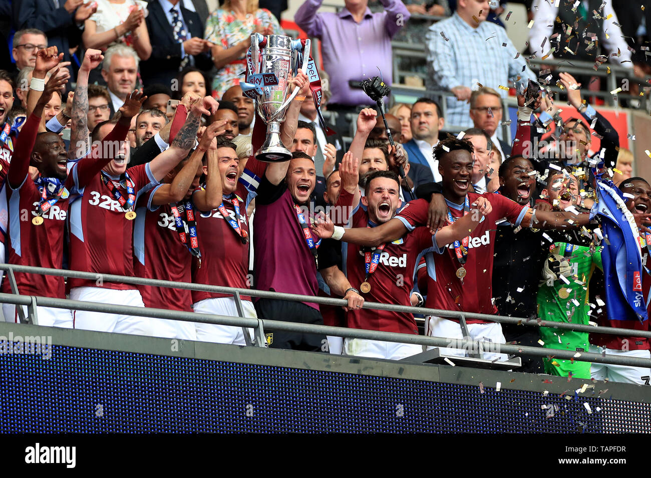 James chester centre right celebrate hi-res stock photography and ...