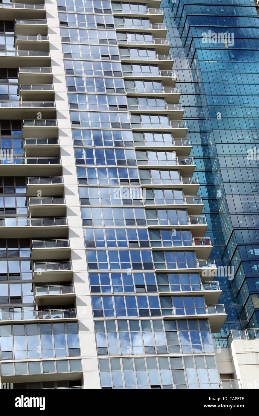 Two buildings in Lakeshore East, a neighborhood in the Loop in Chicago ...