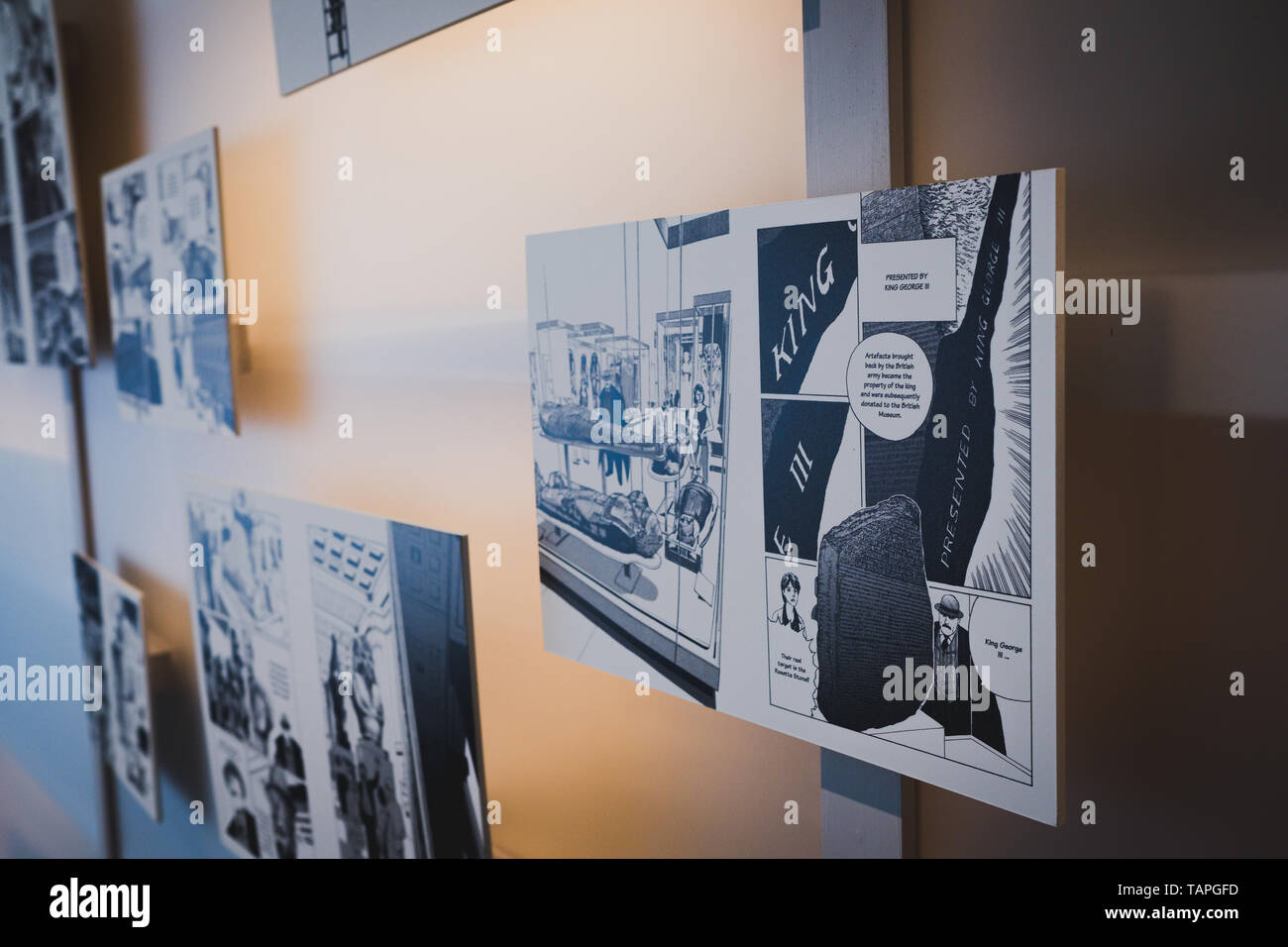 Manga prints on display - 'Manga' exhibition at the British Museum ...