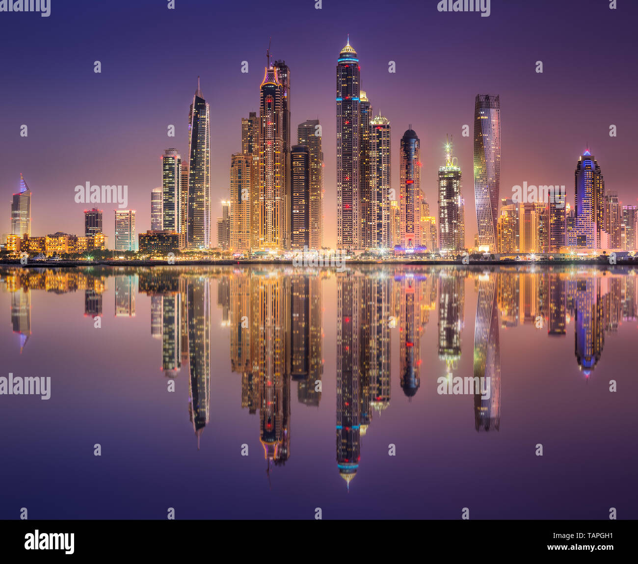 Dubai Marina bay view from Palm Jumeirah, UAE Stock Photo - Alamy