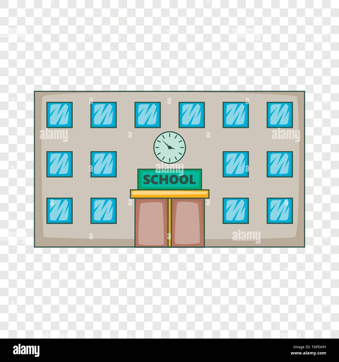 School icon, cartoon style Stock Vector Image & Art - Alamy