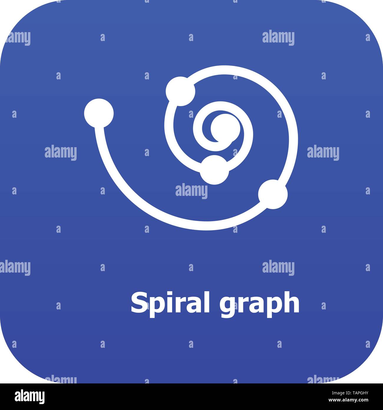 Spiral graph icon blue vector Stock Vector Image & Art - Alamy