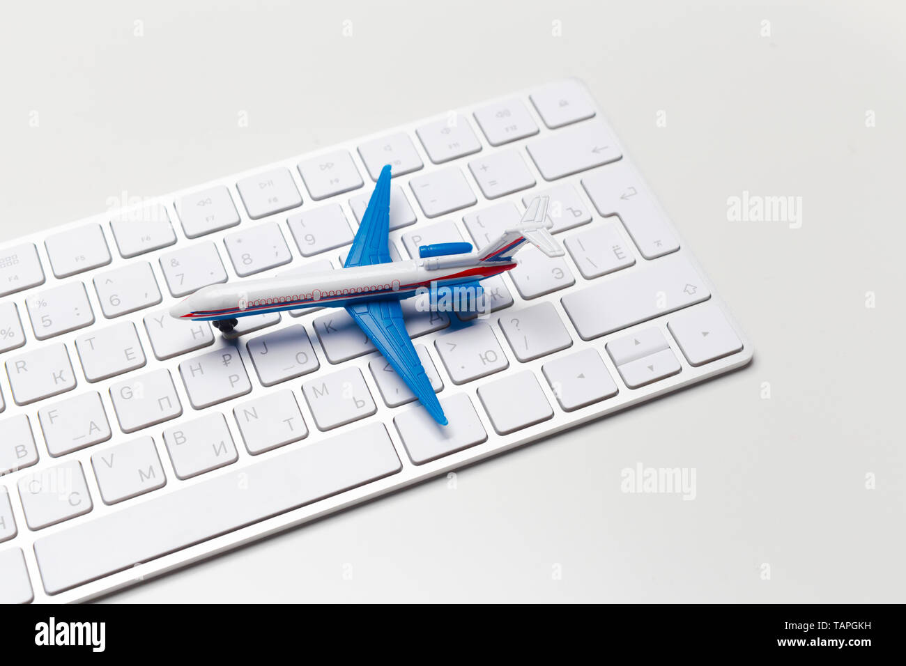 Aircraft and laptop keyboard Stock Photo - Alamy