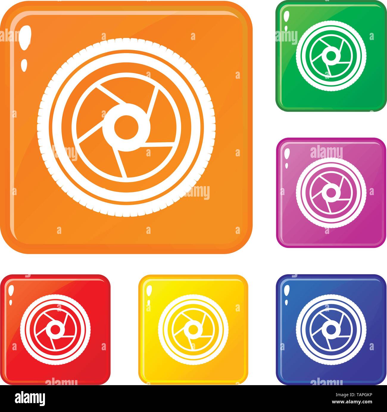 Camera aperture icons set vector color Stock Vector Image & Art - Alamy