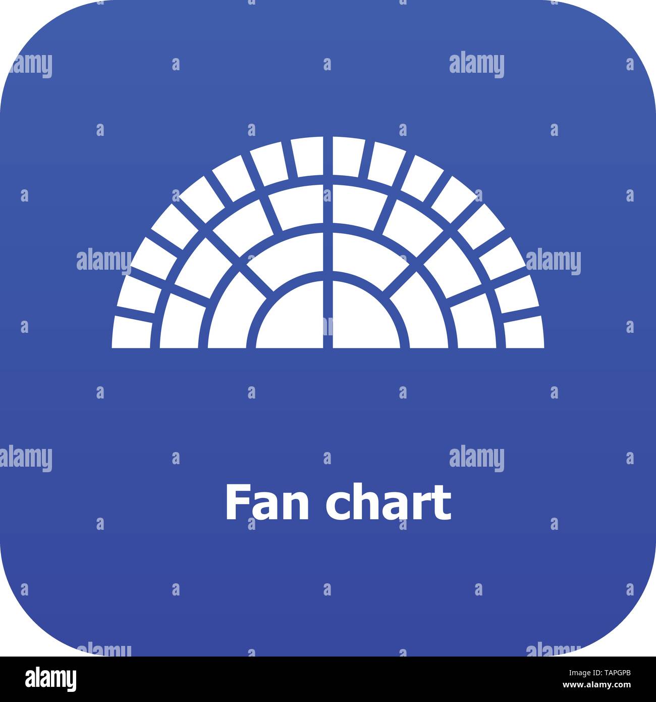 Fan chart icon blue vector Stock Vector Image & Art - Alamy