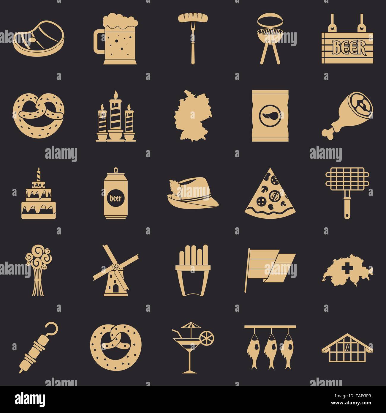 Hangout icons set, simple style Stock Vector Image & Art - Alamy