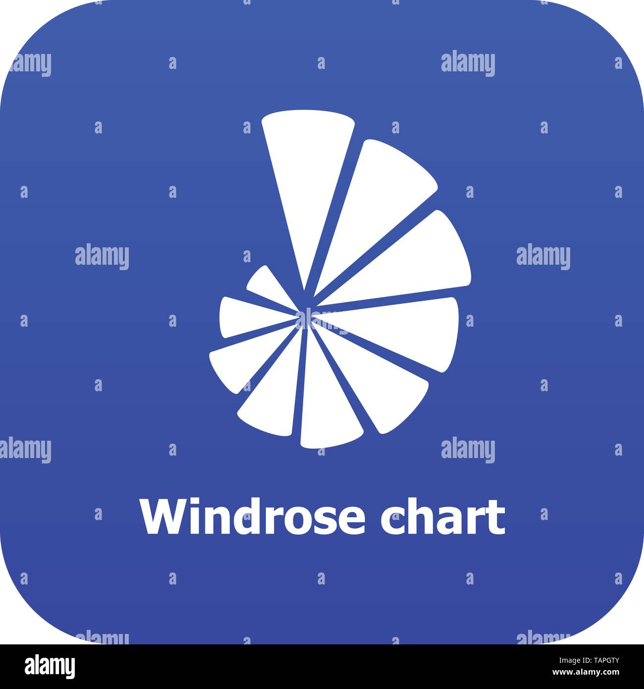 Windrose chart icon blue vector Stock Vector Image & Art - Alamy