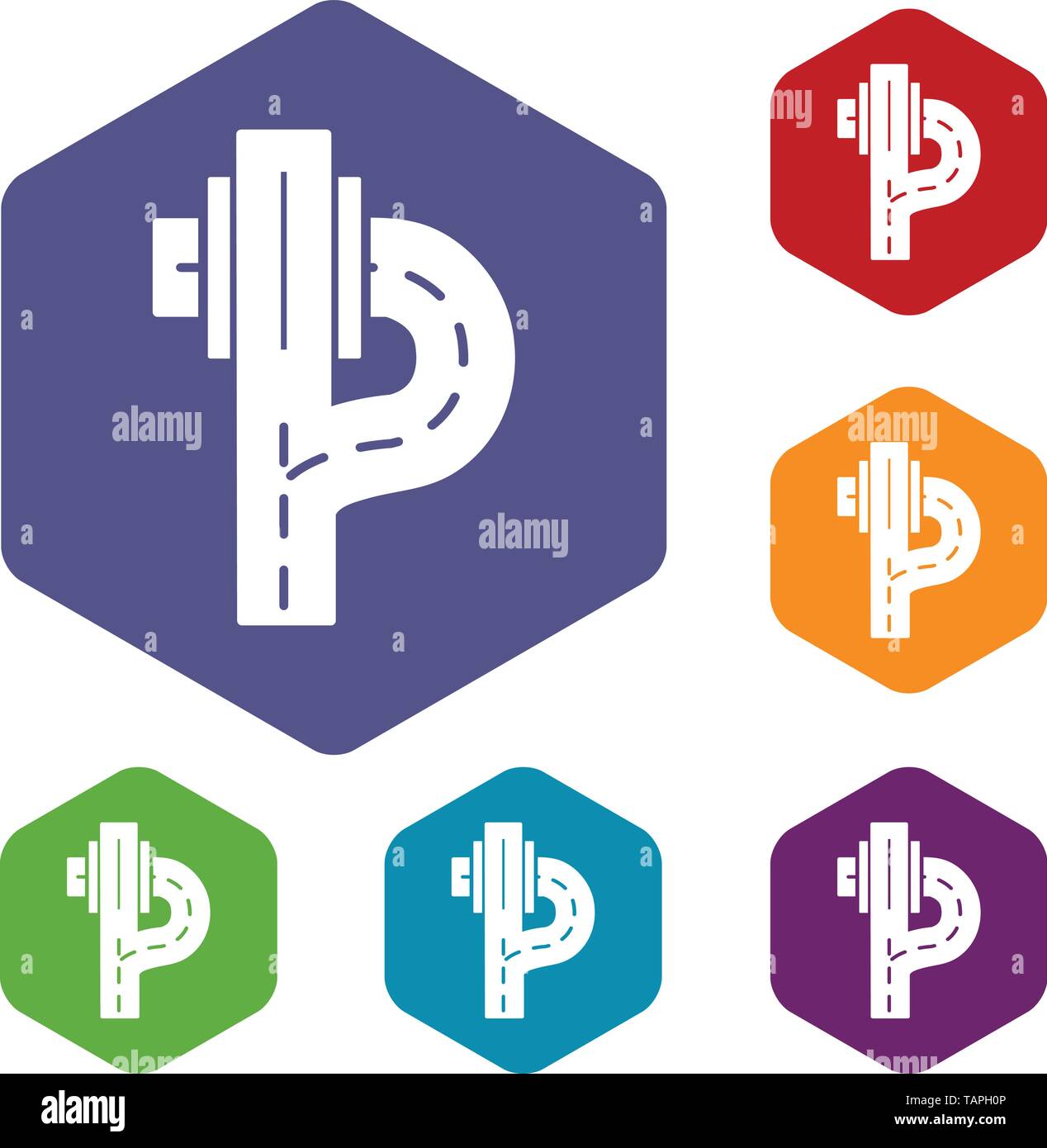 Autobahn icons vector hexahedron Stock Vector Image & Art - Alamy