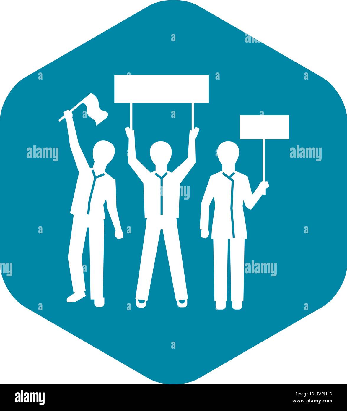 People group demonstration icon, simple style Stock Vector Image & Art ...