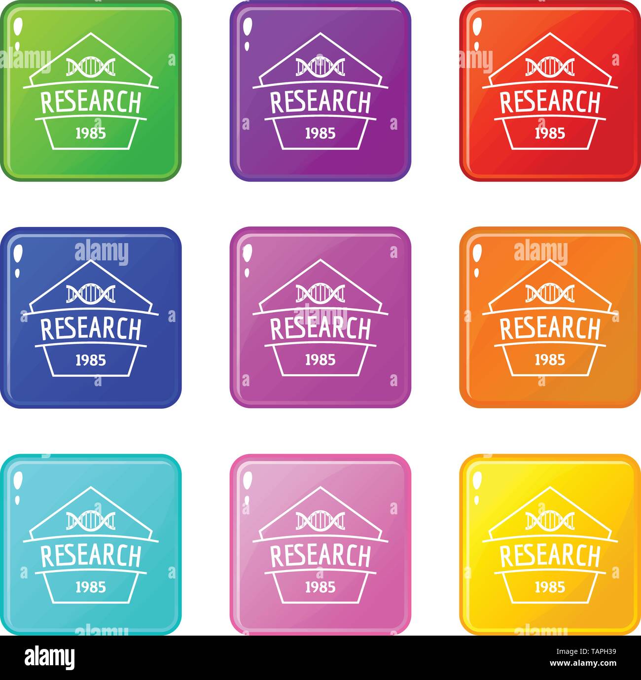 Gmo free research icons set 9 color collection Stock Vector Image & Art - Alamy