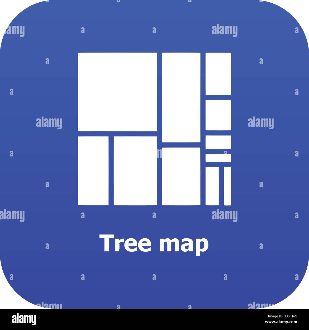Tree map icon blue vector Stock Vector Image & Art - Alamy