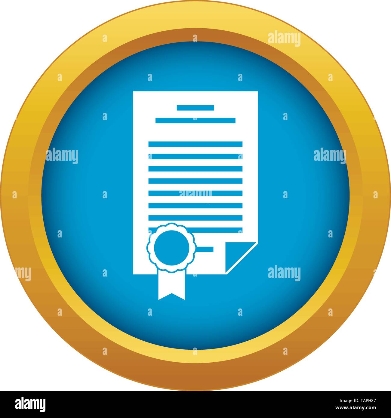 Contract icon blue vector isolated Stock Vector Image & Art - Alamy