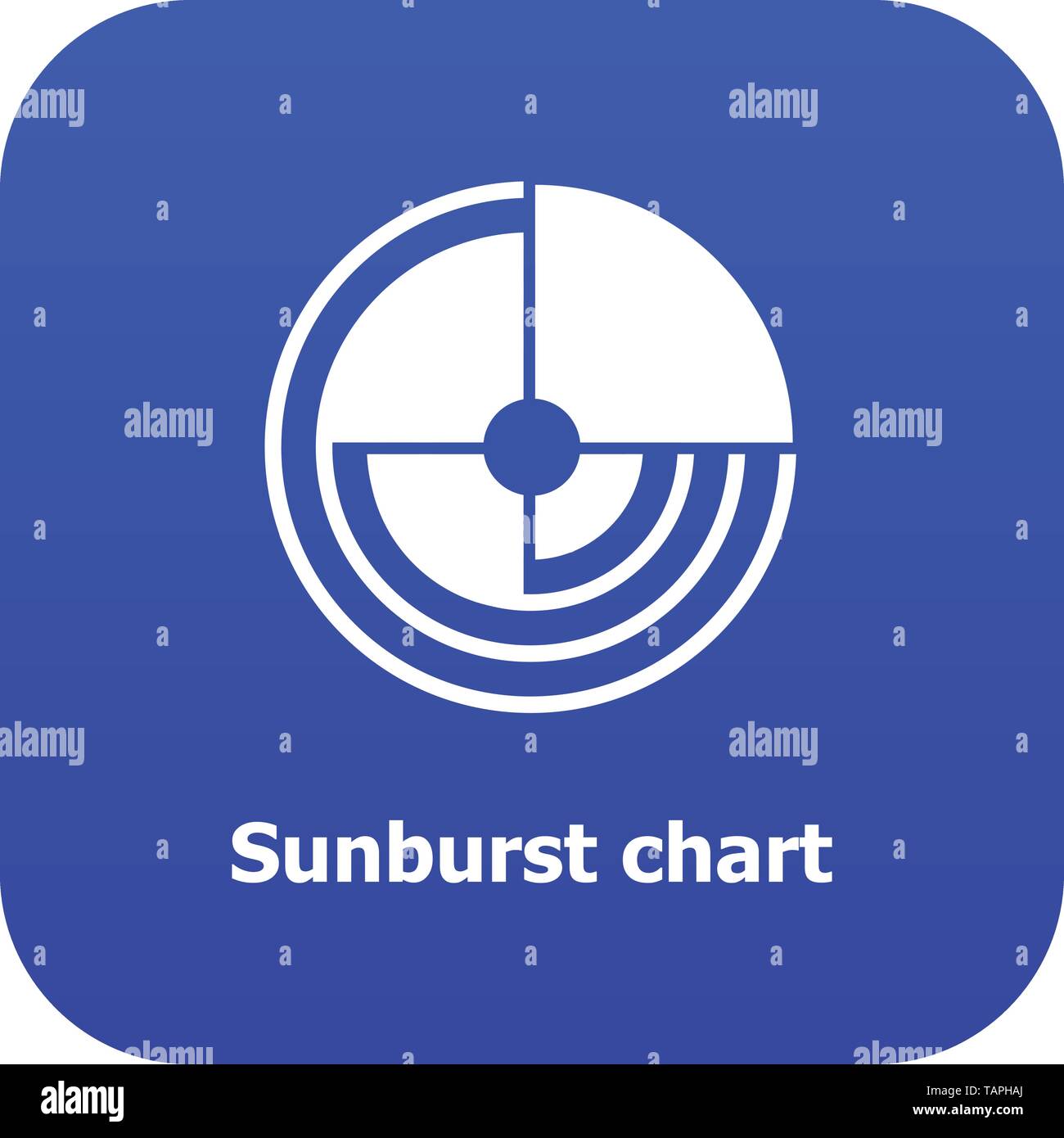 Sunburst chart icon blue vector Stock Vector Image & Art - Alamy