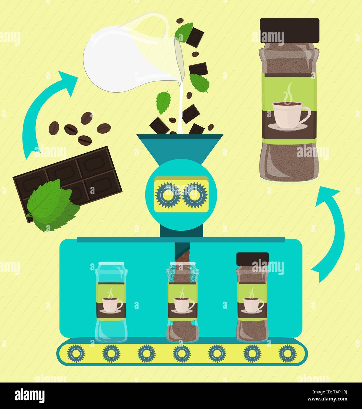 Milk powder factory Stock Vector Images - Alamy