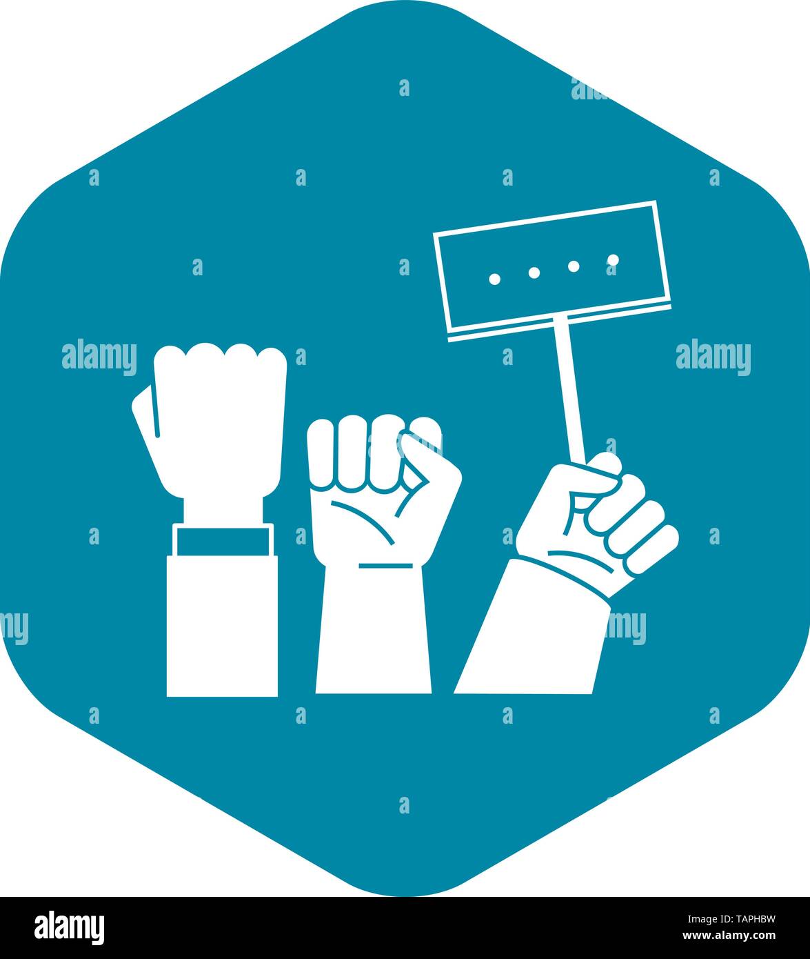 Fist up demonstration icon, simple style Stock Vector Image & Art - Alamy