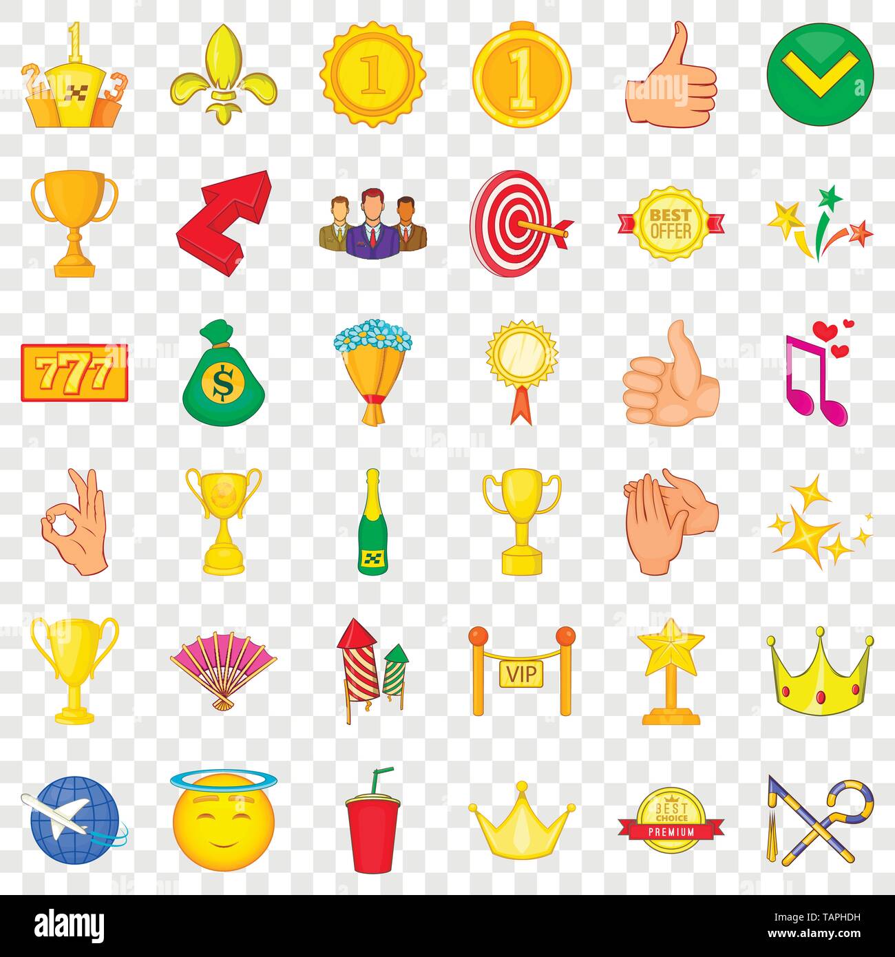 Victory icons set, cartoon style Stock Vector Image & Art - Alamy