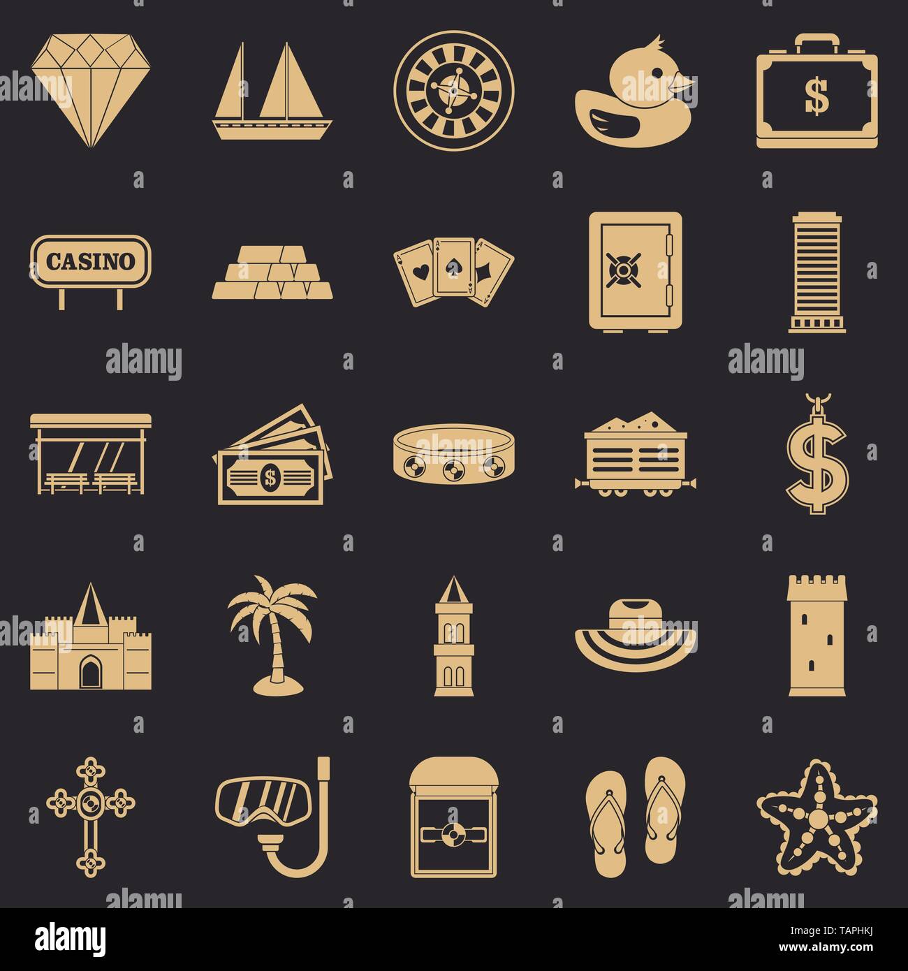 Abundance icons set, simple style Stock Vector Image & Art - Alamy