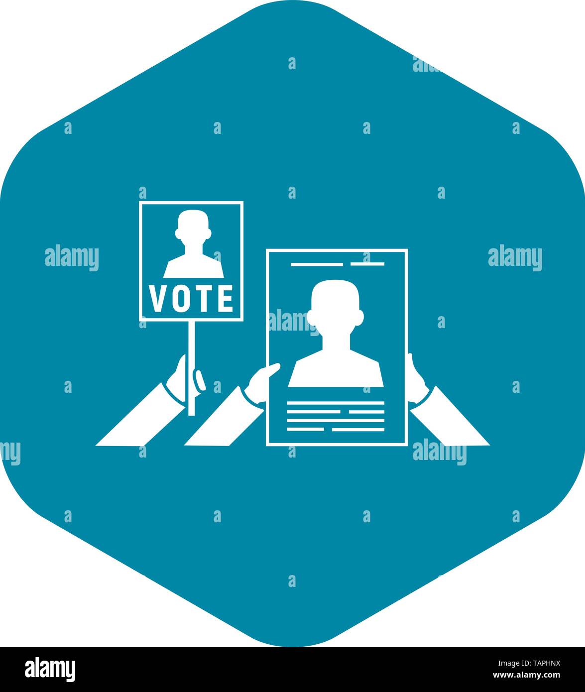 Vote hand banner icon, simple style Stock Vector Image & Art - Alamy