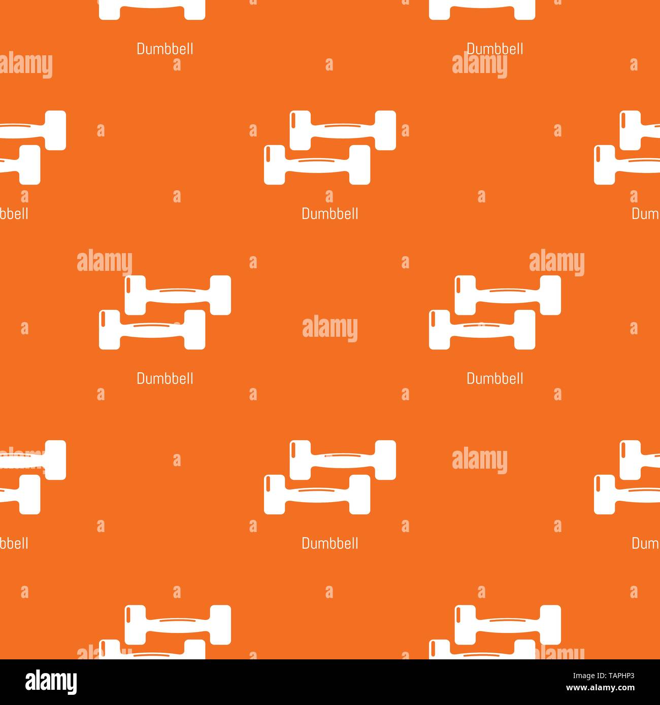 Fitness dumbbell pattern vector orange Stock Vector Image & Art - Alamy