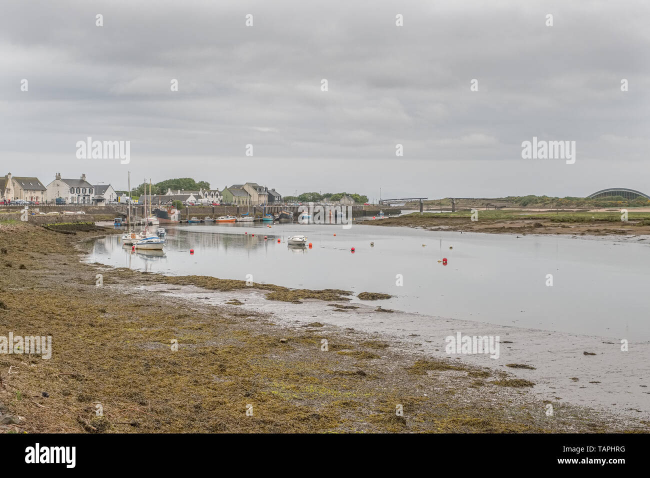 Irvine Harbour Low Tide North Ayrshire Scotland and looking up to the ...