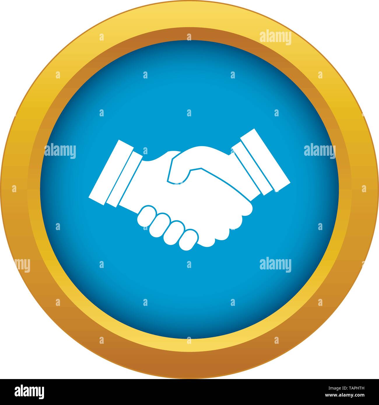 Business handshake icon blue vector isolated Stock Vector Image & Art ...