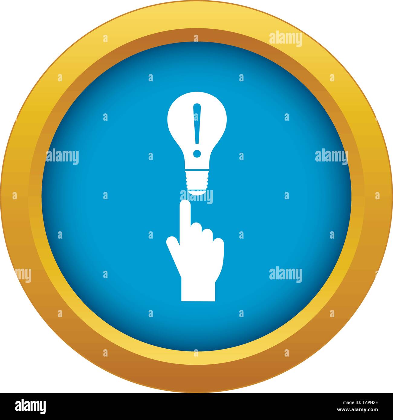Hand holding blue lightbulb Stock Vector Images - Alamy