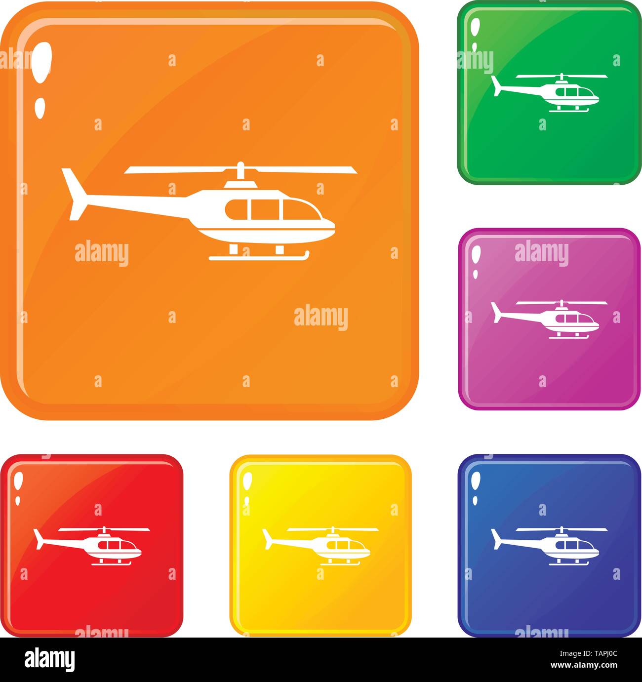 Military helicopter icons set vector color Stock Vector Image & Art - Alamy